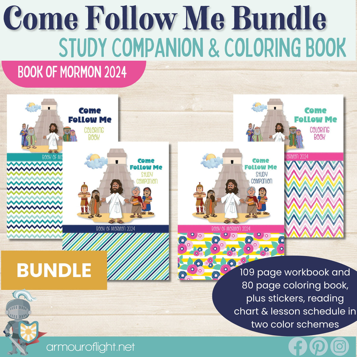 Come Follow Me 2024, Kid's Book of Mormon Workbook BUNDLE – Armour of Light