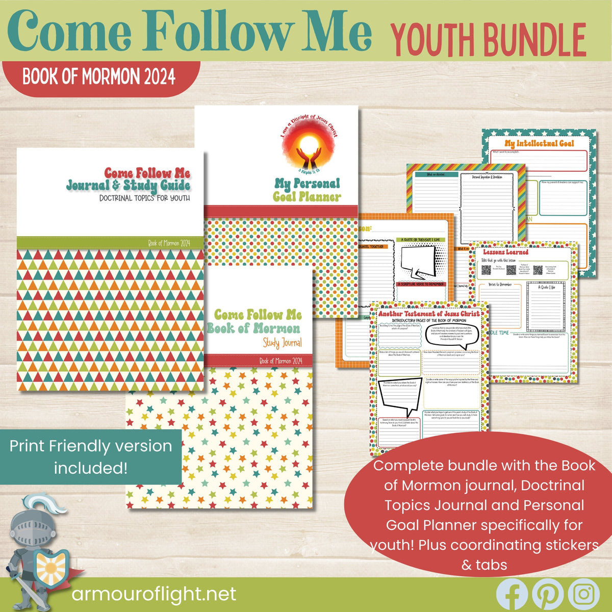 2024 LDS Youth Come Follow Me BUNDLE, Book of Mormon Scripture Study J ...