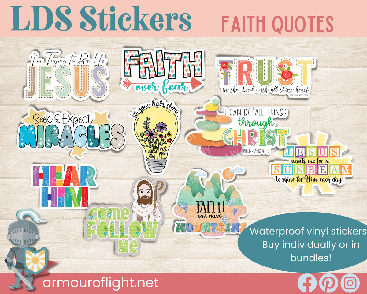LDS Die Cut Stickers – Armour of Light